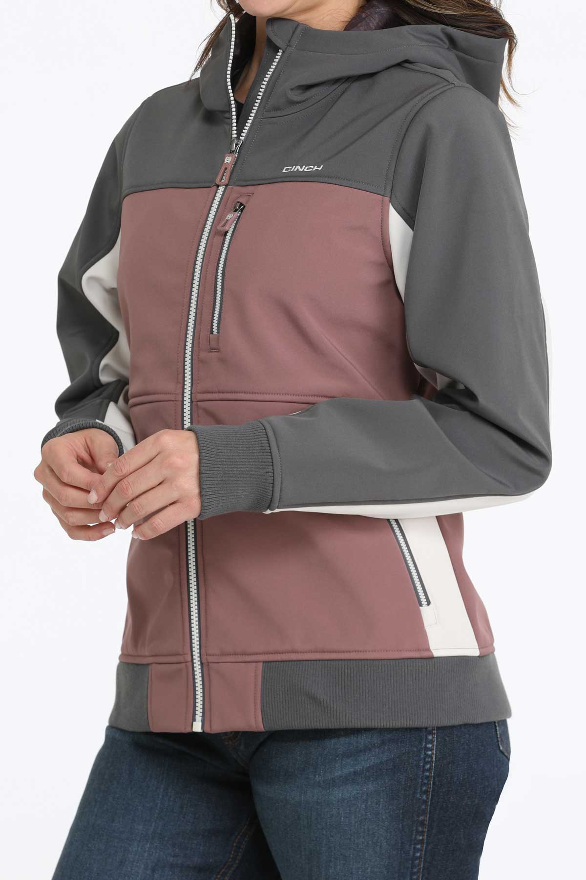 Ladies Cinch Bonded Hooded Jacket
