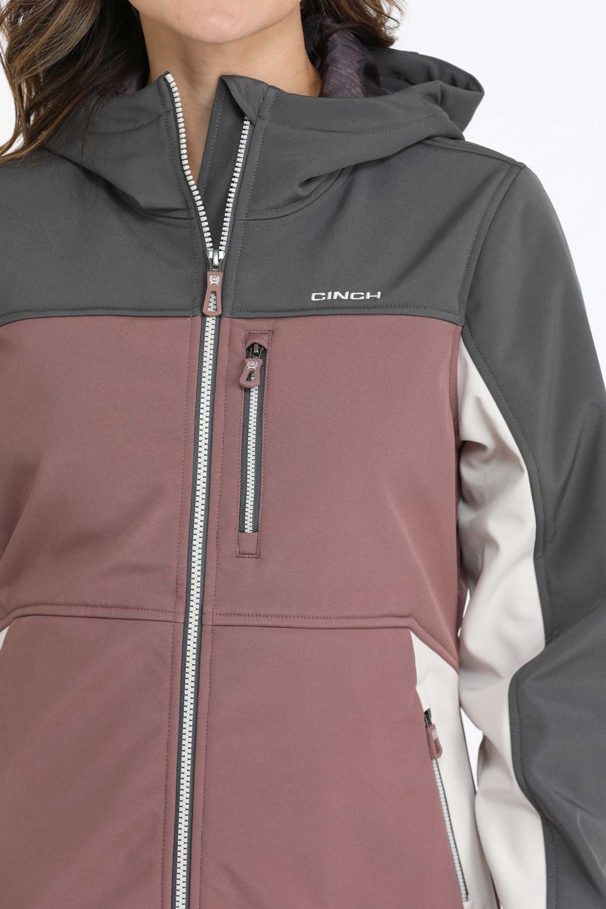 Ladies Cinch Bonded Hooded Jacket